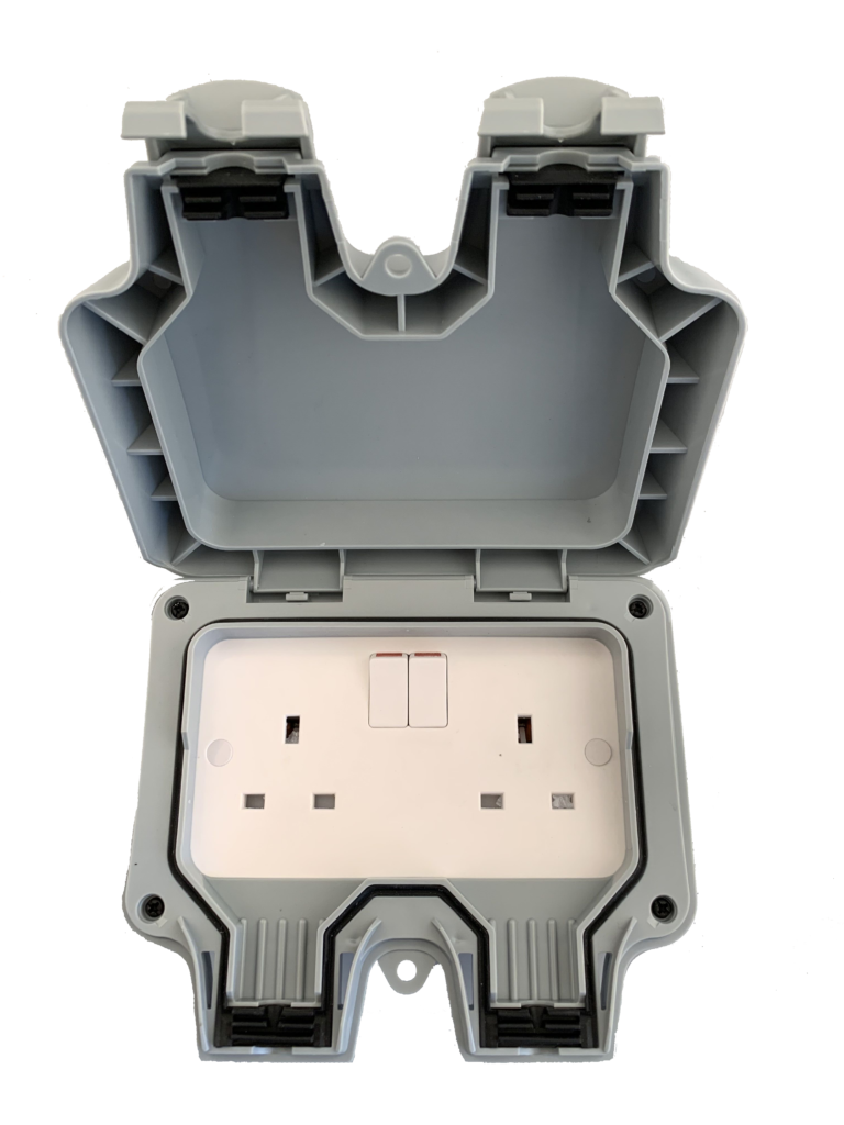 Plymouth IP65 Twin Switched Socket Outlet - Wew