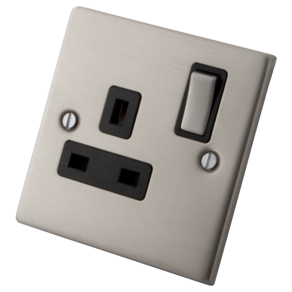 Stainless Steel Switched 1 Gang 13 Amp Socket - Wew