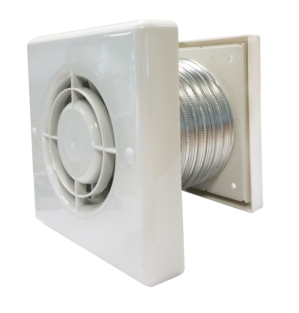 Manrose 4 Inch Timer Fan Pack c/w Ducting & Grille - Wew